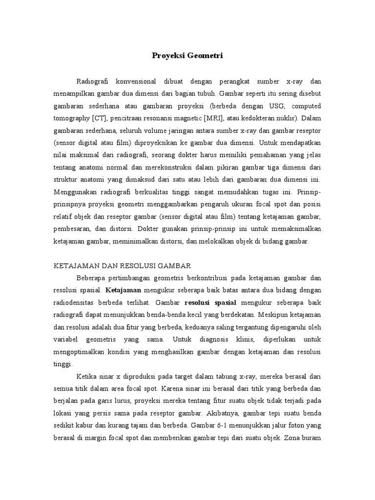 Proyeksi Geometri | PDF