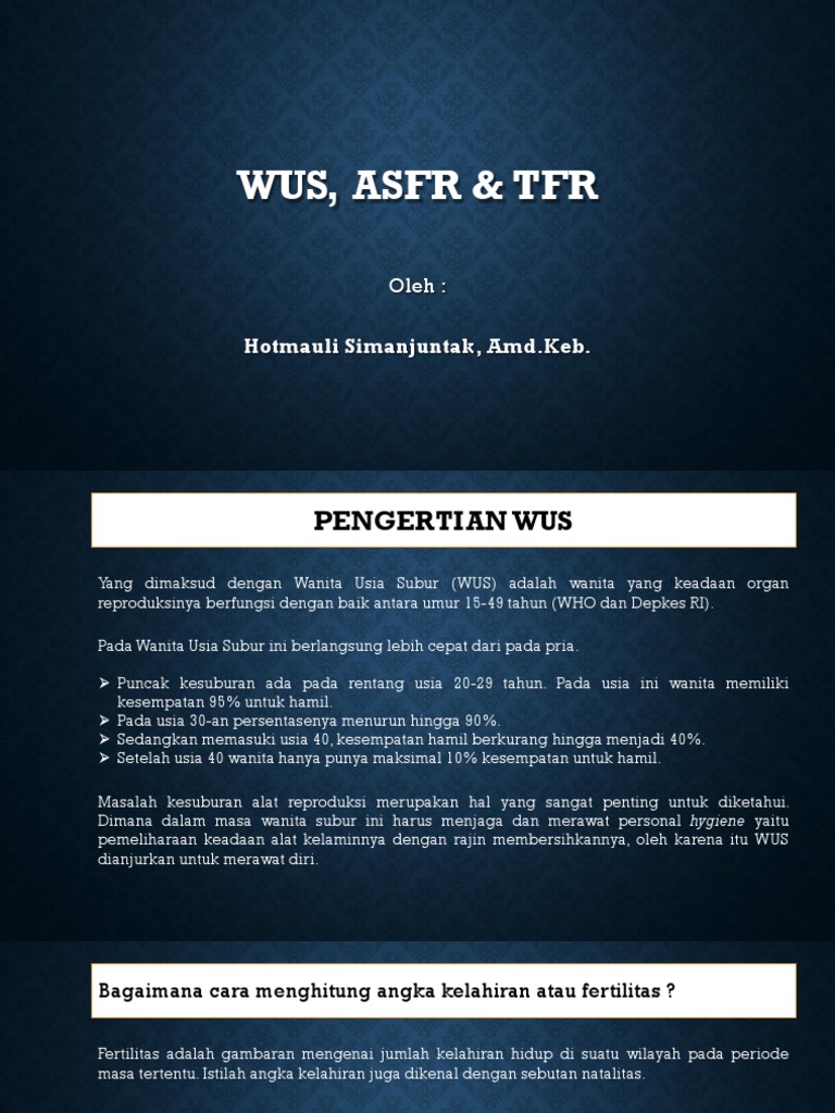 ASFR, TFR & CBR | PDF