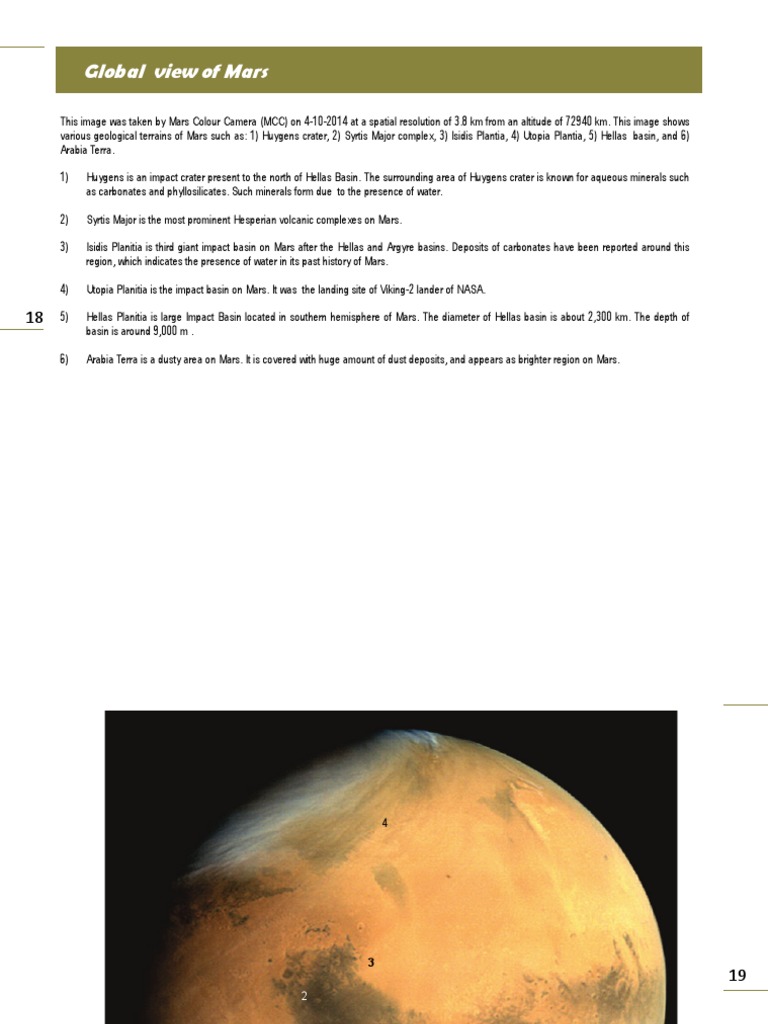 Global View of Mars | PDF | Mars | Ancient Astronomy