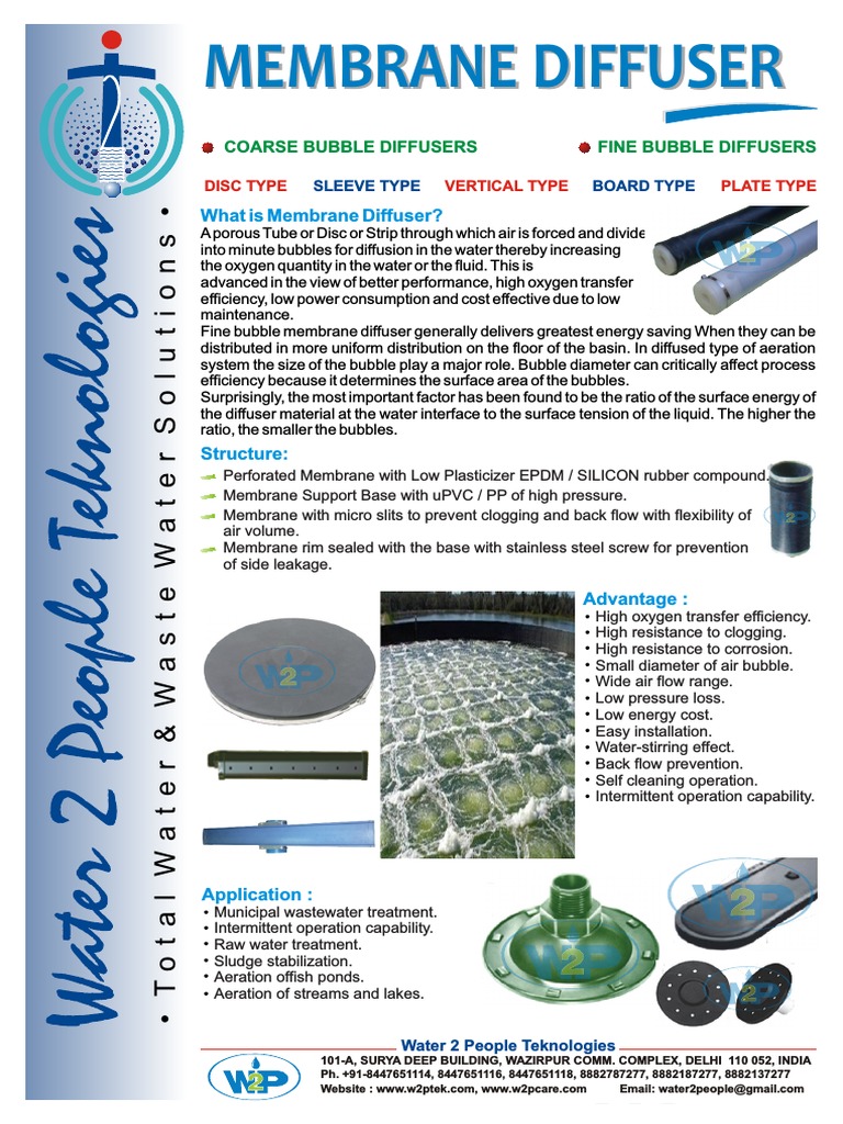 W2P Membrane Diffuser | PDF | Membrane | Water