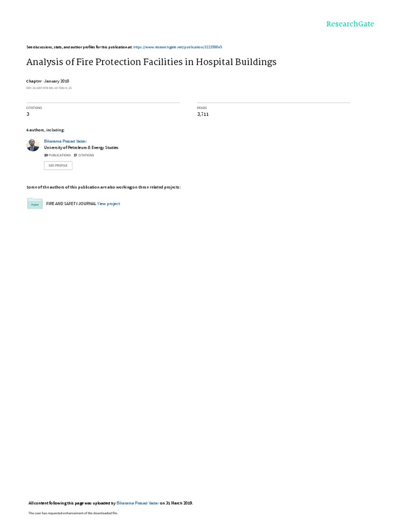 Analysis of Fire Protection Facilities | PDF | Fire Safety ...