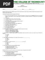 1st Quarter Exam - Grade 8 English Modified-PDF Final | PDF | Sita | Rama