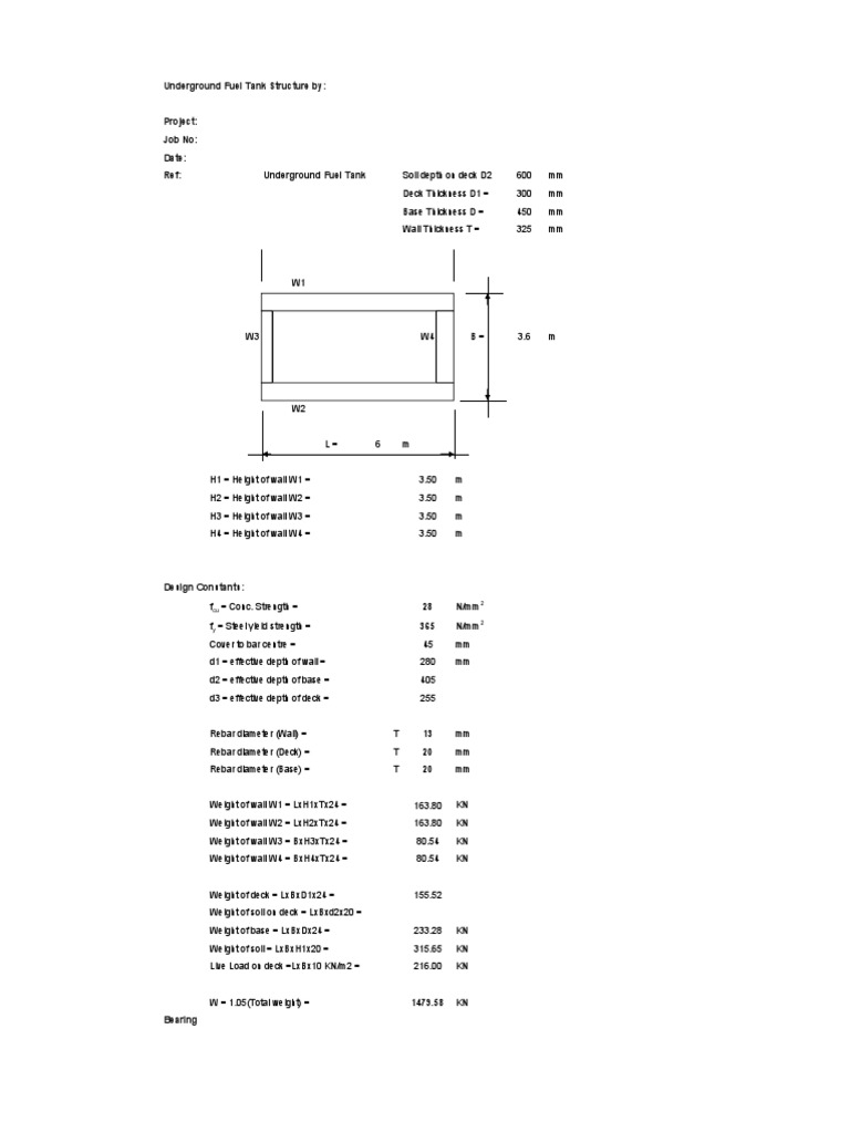 Underground Fuel Tank Design Details | PDF | Economic Sectors ...