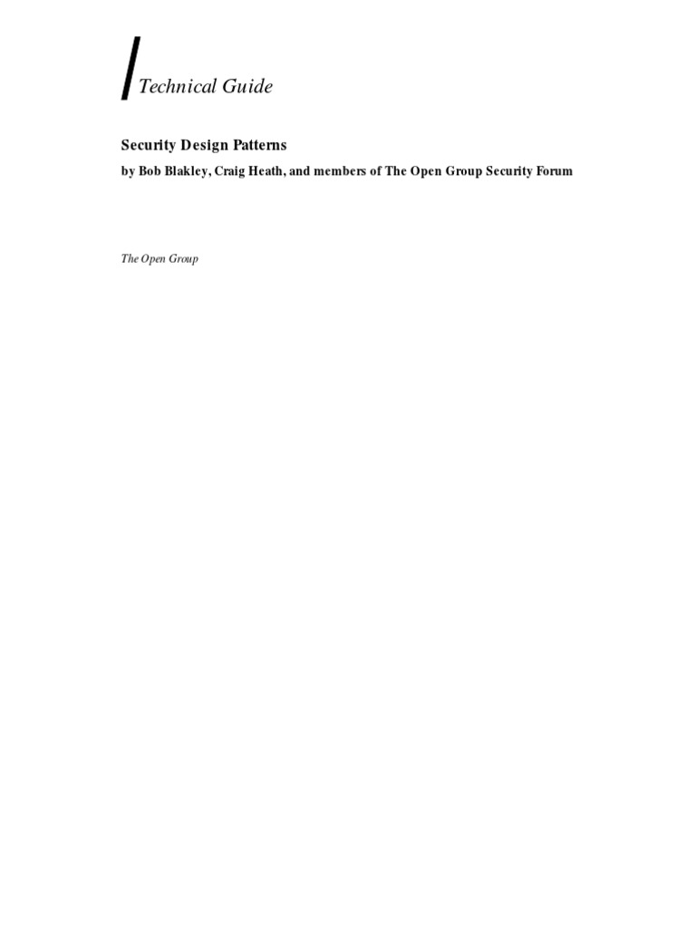 Technical Guide: Security Design Patterns | PDF | Software Design ...
