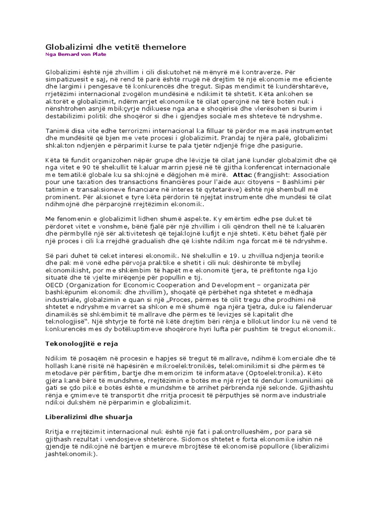 Globalizimi PDF | PDF