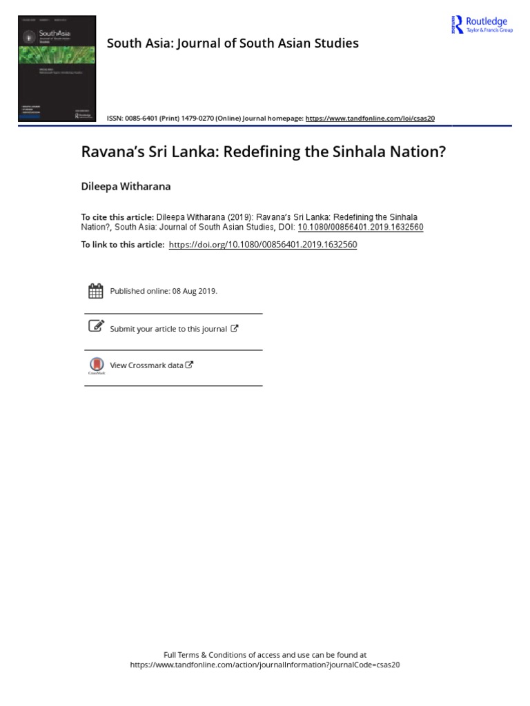 Sinhala Nation | Download Free PDF | Sri Lanka | Unrest