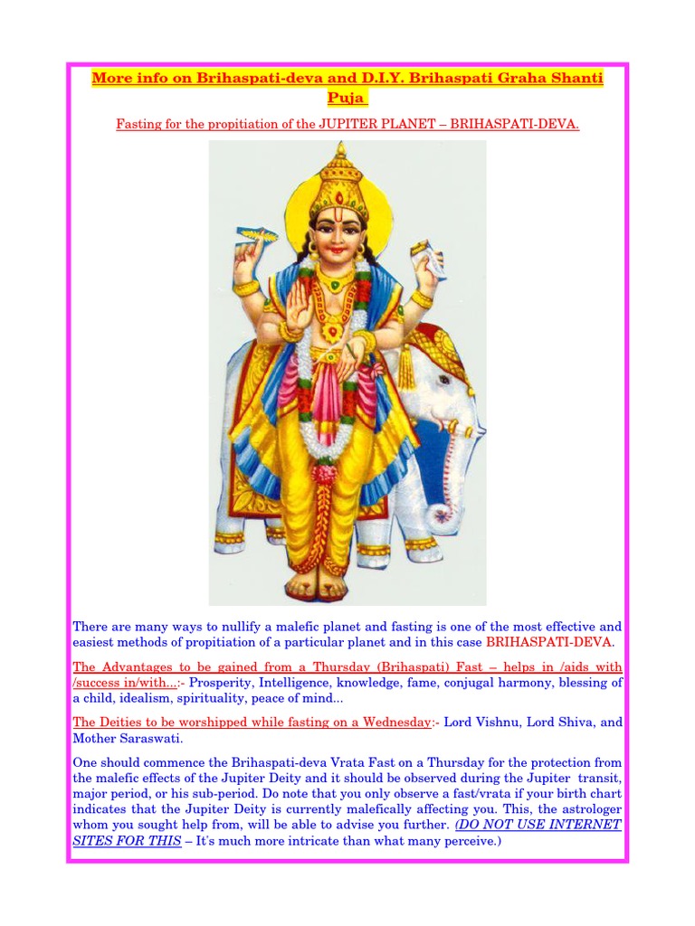 More Info On Brihaspatideva Remedies and DIY Brihaspati Graha Shanti ...