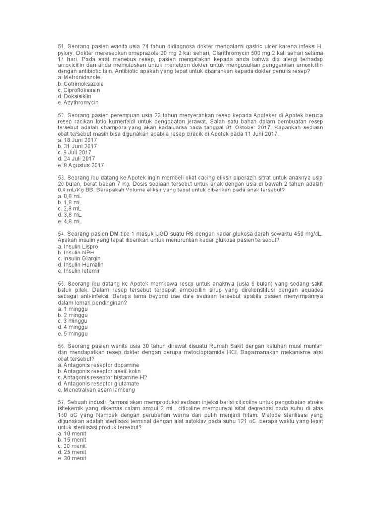Soal Apoteker | PDF