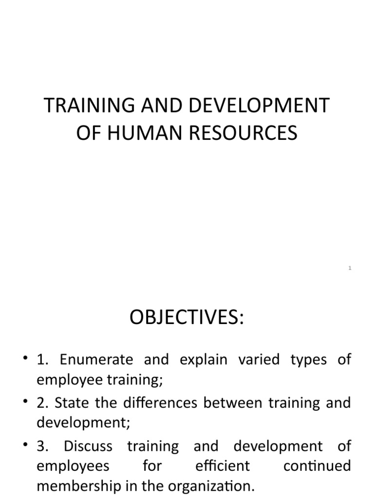 Training and Development of Human Resources | PDF | Performance ...