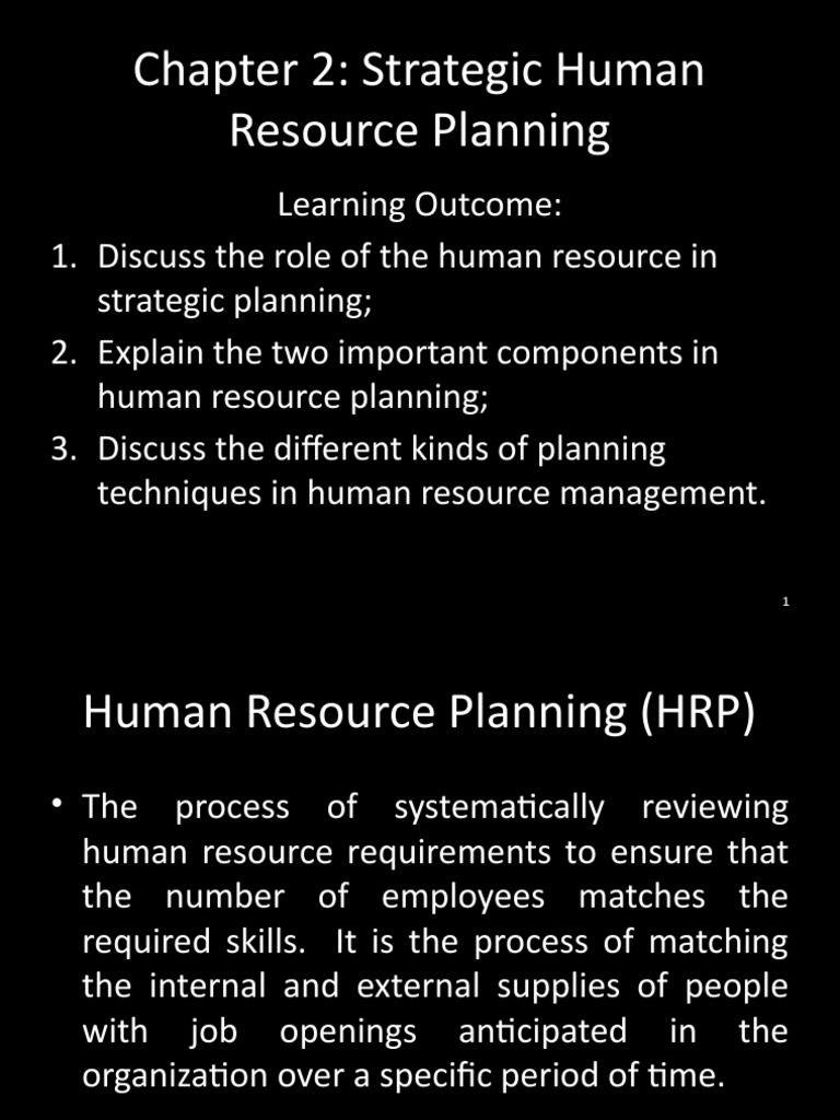 Chapter 2: Strategic Human Resource Planning | PDF | Regression Analysis | Human Resources