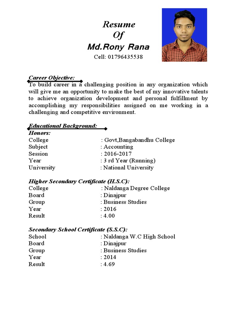 MD - Rony Rana | PDF | Career & Growth
