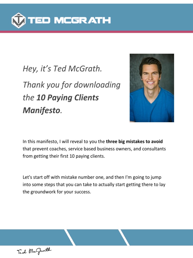 The 10 Paying Clients Manifesto | PDF | Business