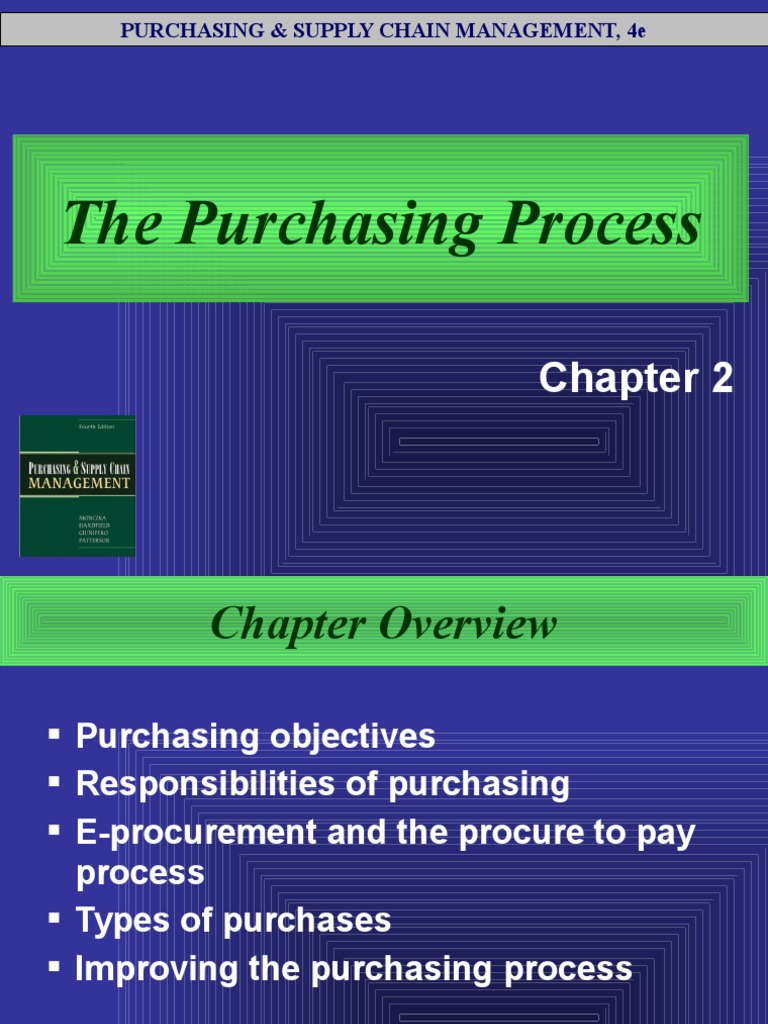 The Purchasing Process: Purchasing & Supply Chain Management, 4E | PDF ...