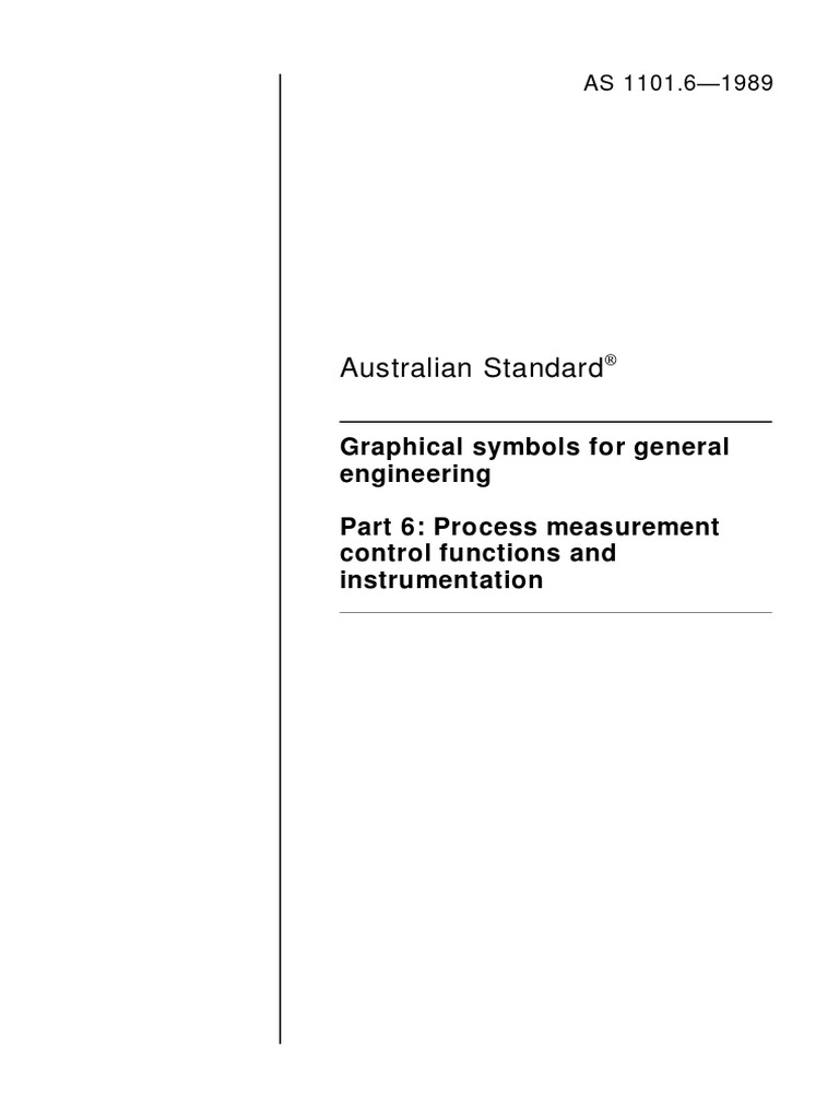 AS 1101 6 1989 Graphical Symbols PDF | PDF | Instrumentation | Valve
