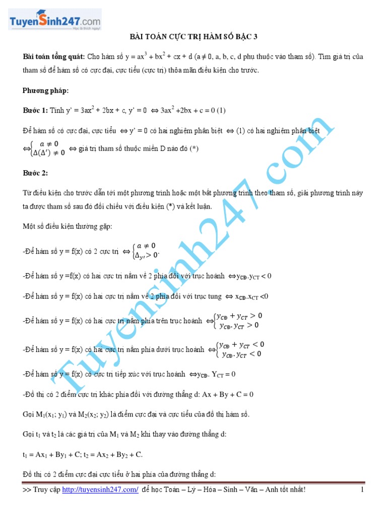 Cuc Tri Cua Ham So Bac 3 PDF | PDF