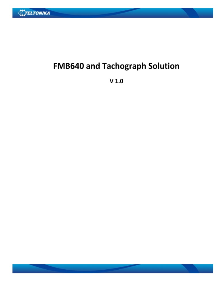 FMB640 and Tacho Solution V1.0 | PDF | World Wide Web | Internet & Web