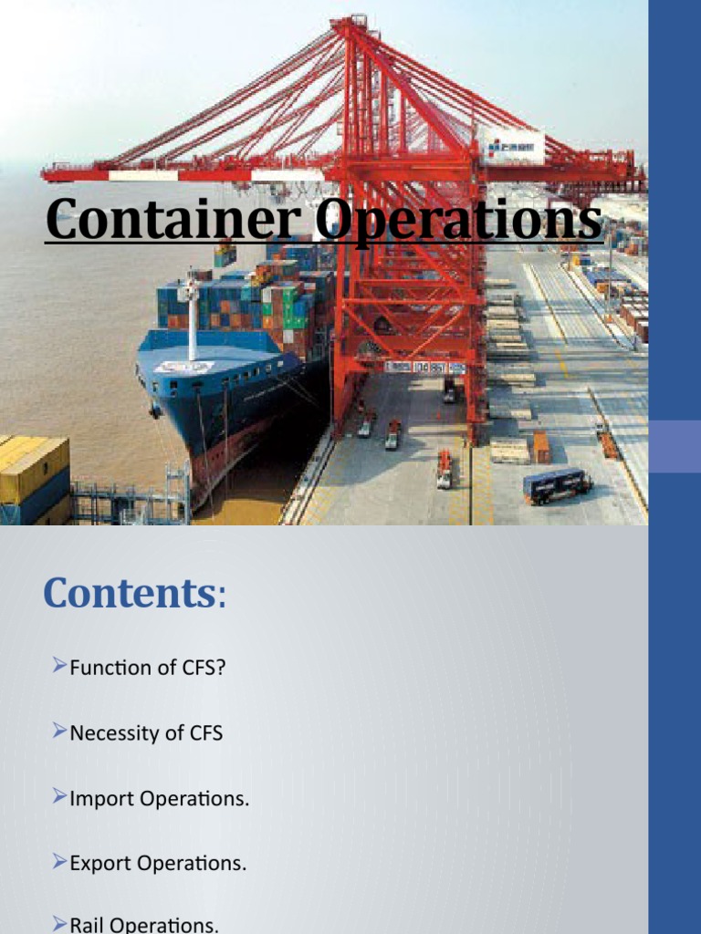 Import-Export Procedures at CFS | PDF | Cargo | Customs