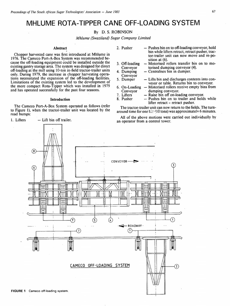 1983 Mhlume Rota Tipper Cane Offloading System PDF | PDF