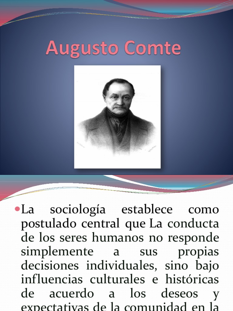 Biografia Augusto Comte | PDF | Sociología | Positivismo