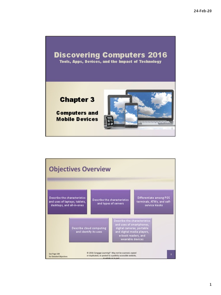 Discovering Computers 2016: Objectives Overview | PDF | Mobile Device ...