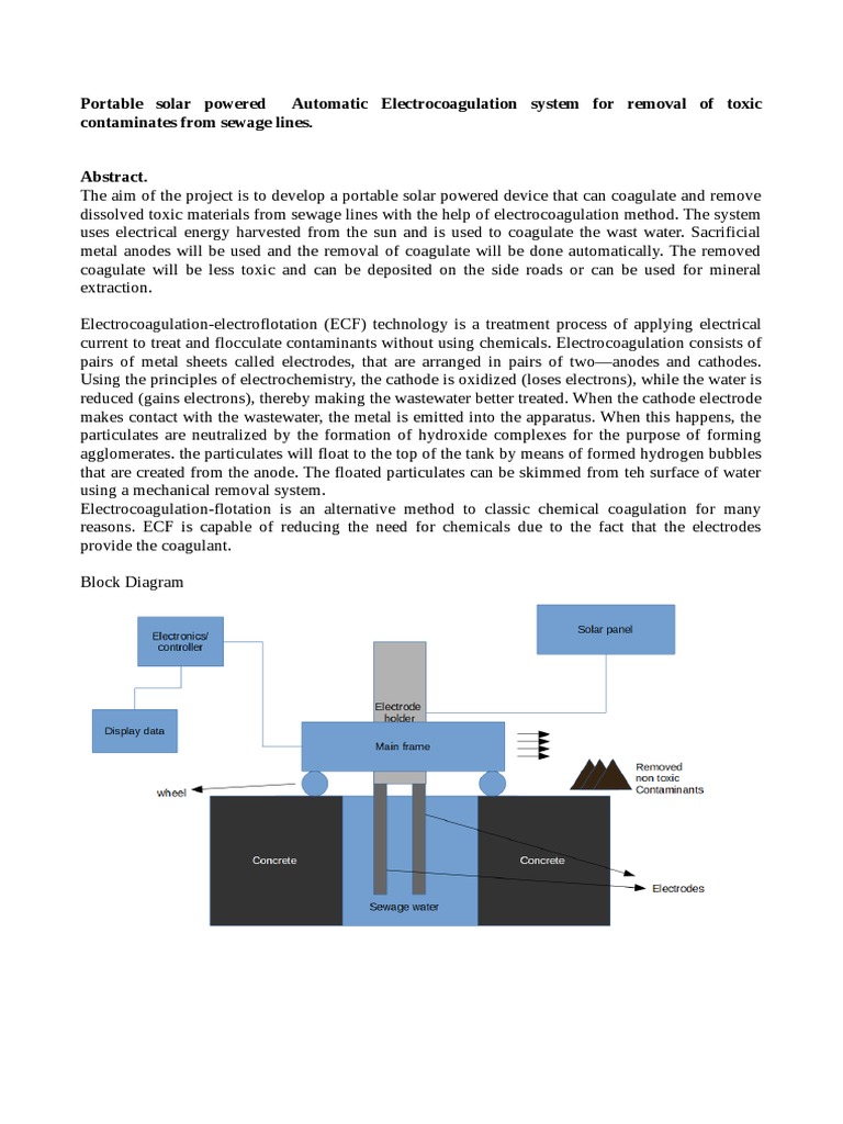 Electrocoagulation Device | PDF