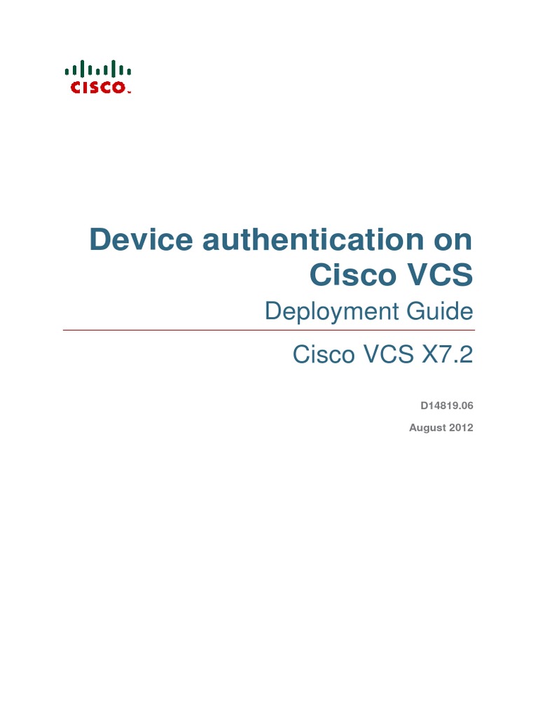Cisco VCS Authenticating Devices Deployment Guide X7-2 | PDF | Active Directory | Application ...