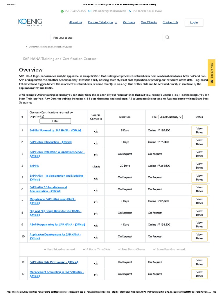 SAP HANA Certification - SAP S4 HANA Certification - SAP S4 HANA ... SAP HANA Certification - SAP S4 HANA Certification - SAP S4 HANA ...