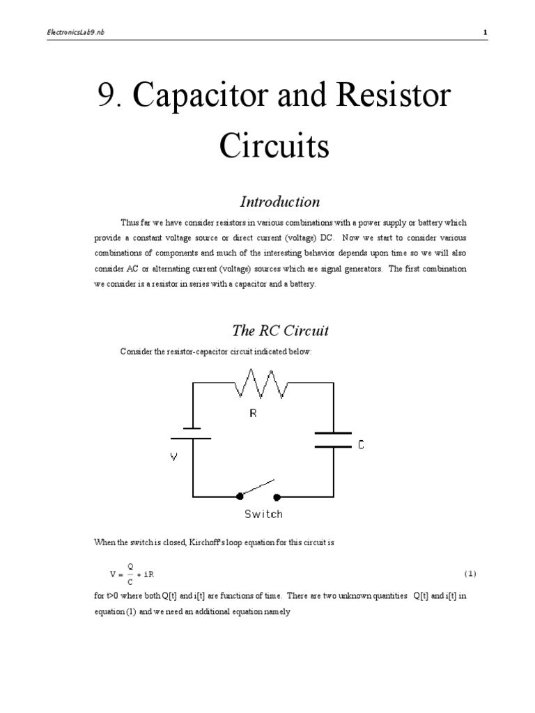 Capacitor and Resistor | PDF | Capacitor | Electrical Network