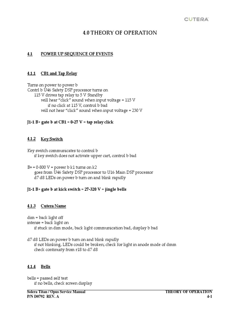 Chapter 4 - Theory of Operation PDF | PDF | Switch | Electrical Engineering