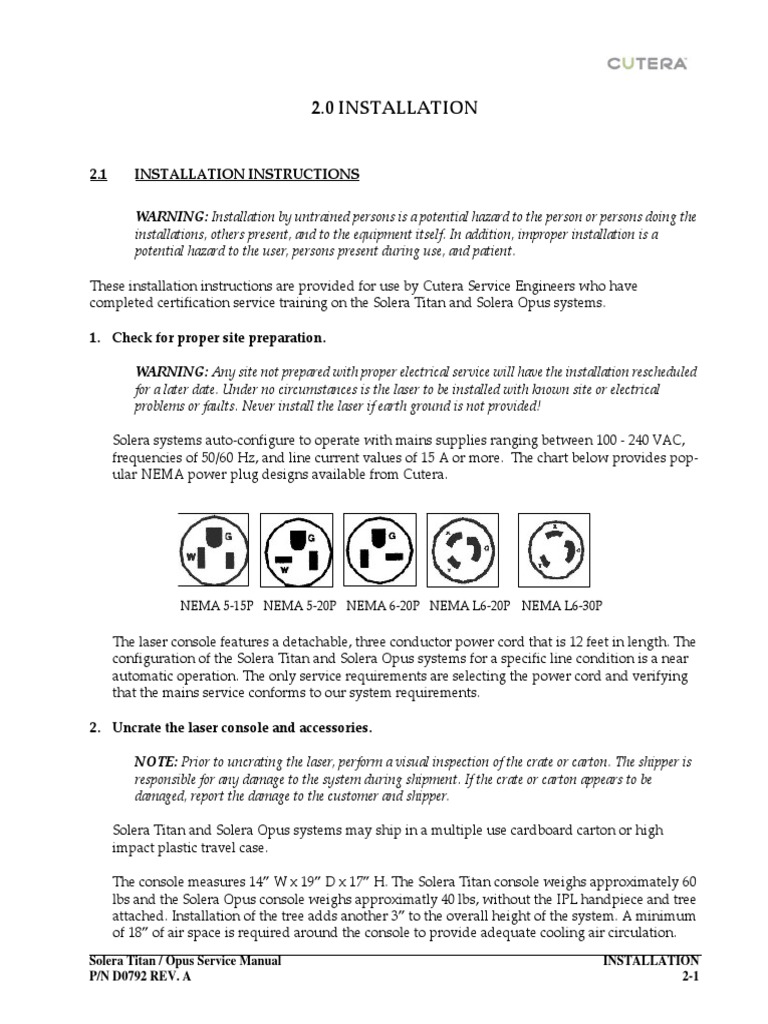 Chapter 2 - Installation PDF | PDF | Mains Electricity | Ac Power Plugs ...