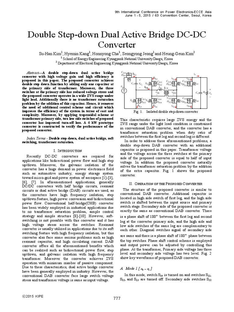 Double Step-Down Dual Active Bridge DC-DC Converter | PDF | Capacitor ...