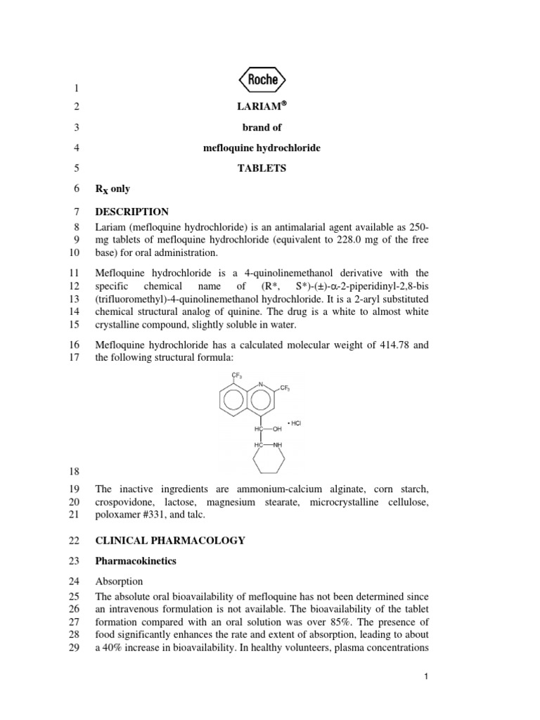 S 023 LBL | PDF | Malaria | Pharmacokinetics