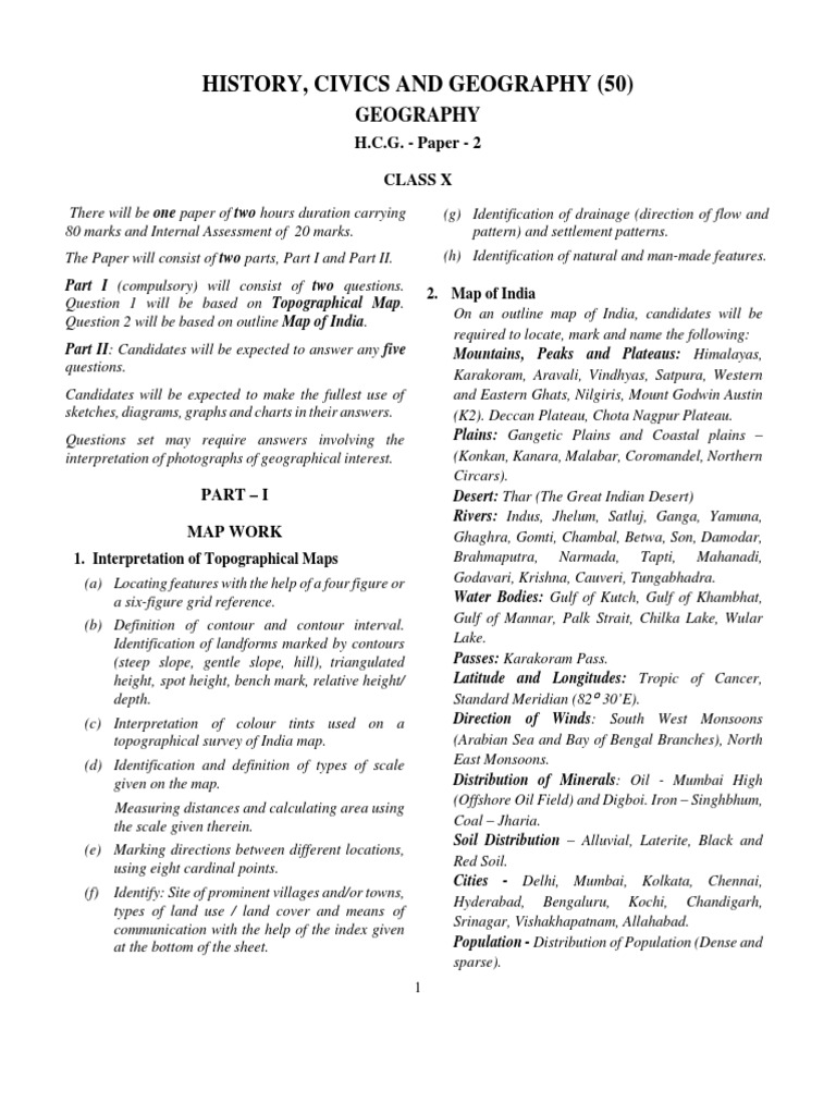 2021icsereducedsyllabusx Geography | PDF | Waste Management | Agriculture