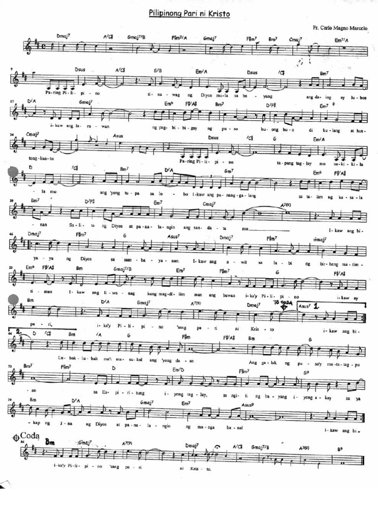 Paring Pilipino Piyesa (Melody) | PDF