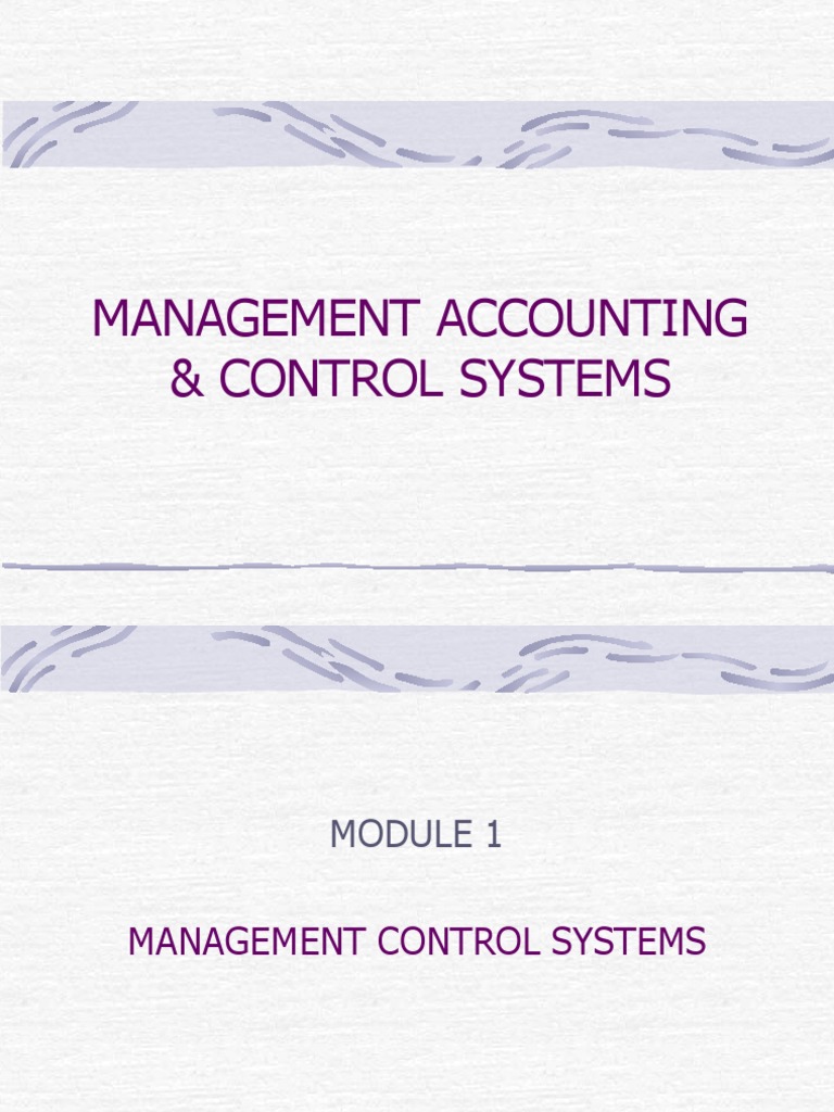 Management Accounting & Control Systems | PDF | Cost Accounting | Expense