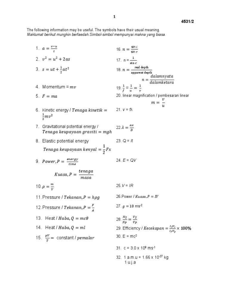 Trial Paper SPM 2019 | PDF | Logic Gate | Headlamp
