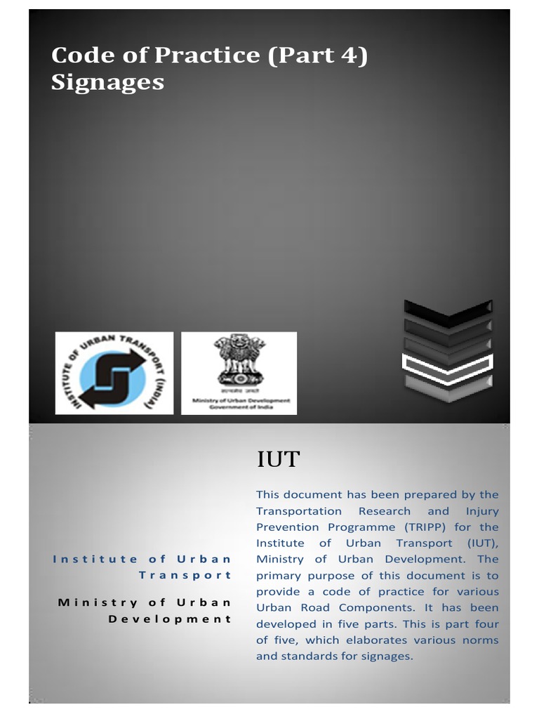 IRC Signages | PDF | Black | Traffic