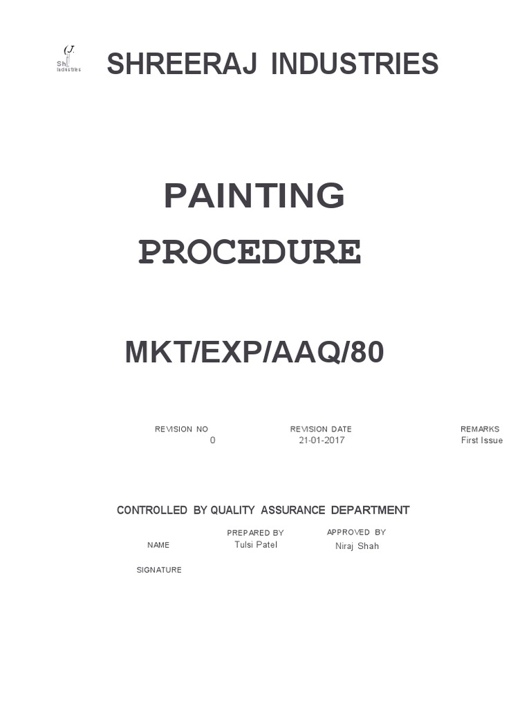 Painting Procedure | PDF | Paint | Industrial Processes