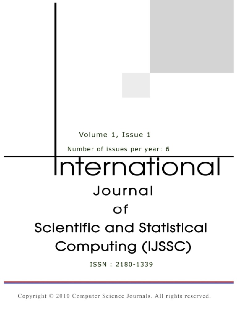 International Journal of Scientific and Statistical Computing (IJSSC ...