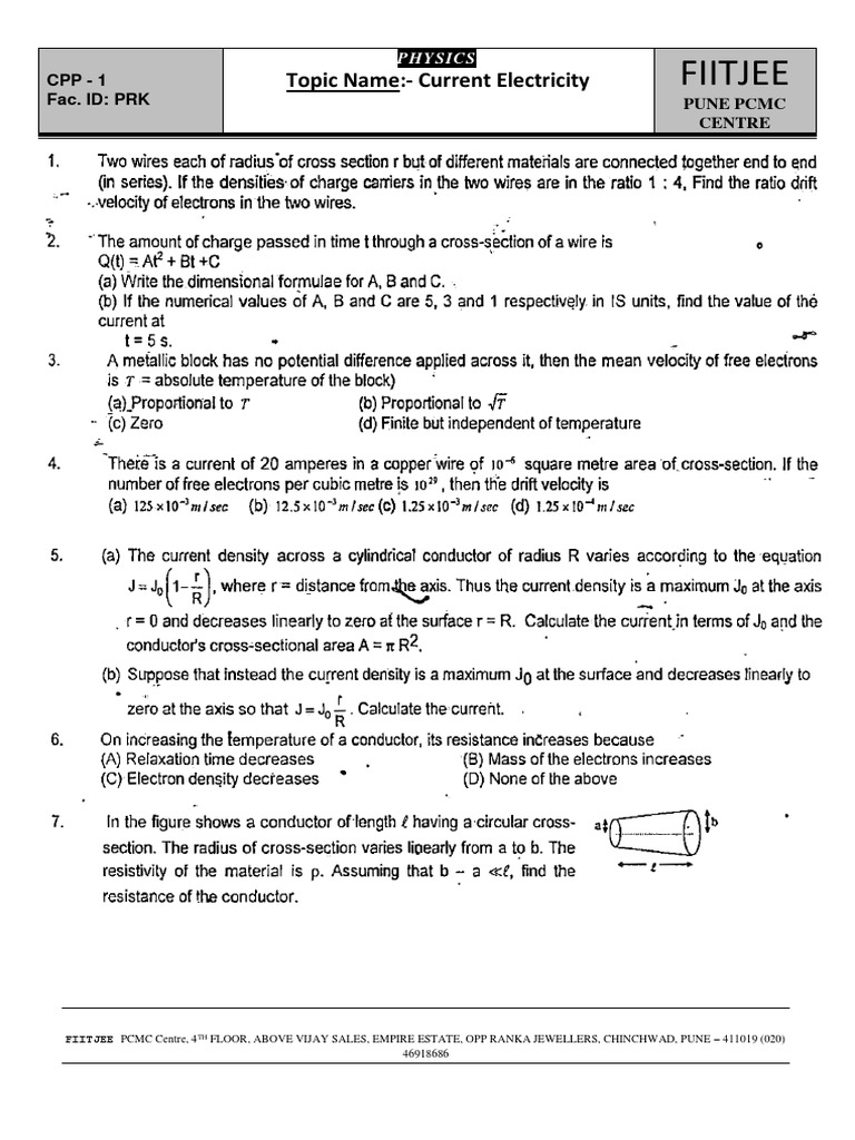 CPP-1 Current Electricity | PDF | Nature