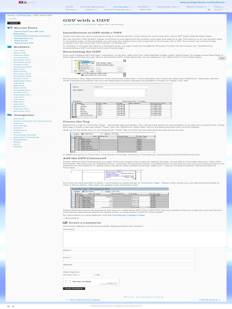 GSV With A UDT (Get System Value With User Defined Data Type) | Computer Architecture | Software