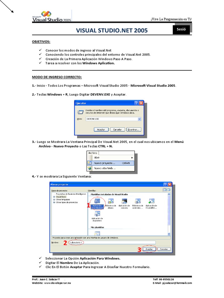 Visual Manual | PDF | Ventana (informática) | Microsoft Visual Studio
