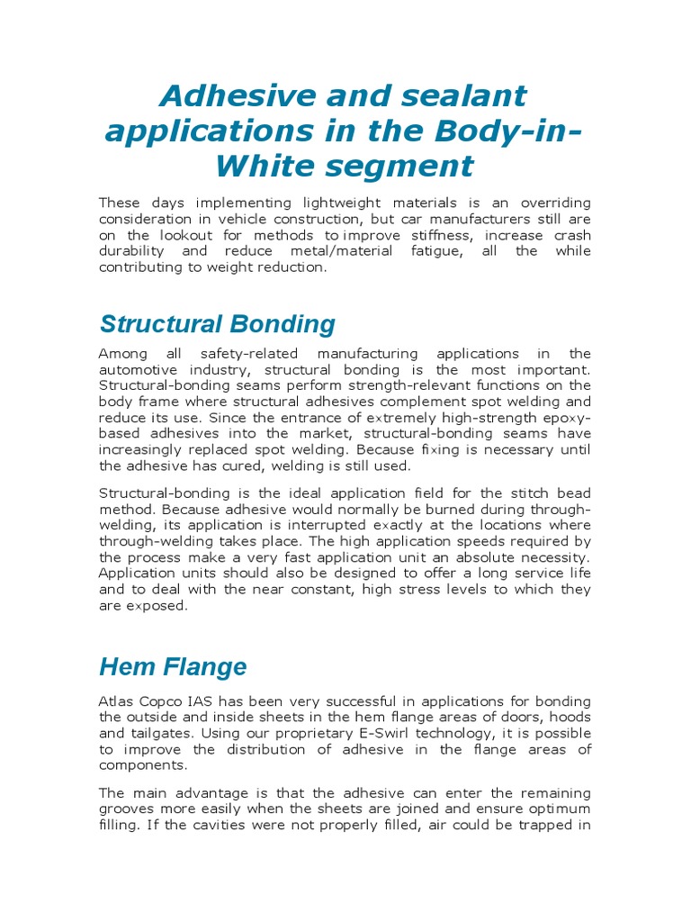 Adhesive and Sealant Applications in The Body | Download Free PDF ...