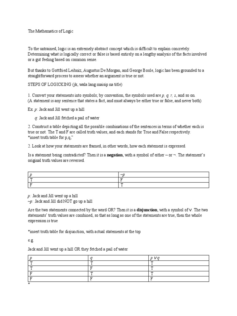 The Mathematics of Logic | PDF | Logic | Mathematical Logic