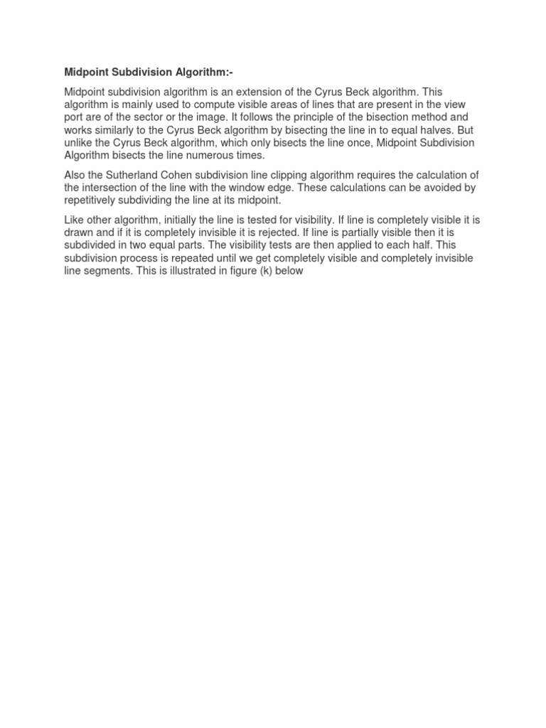1248791462midpoint Subdivision Algorithm | PDF | Teaching Methods ...