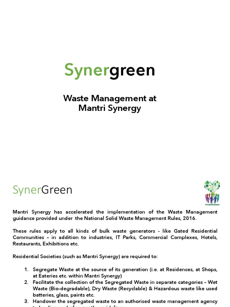 Waste Management Guidelines for Residents | PDF | Waste Management ...