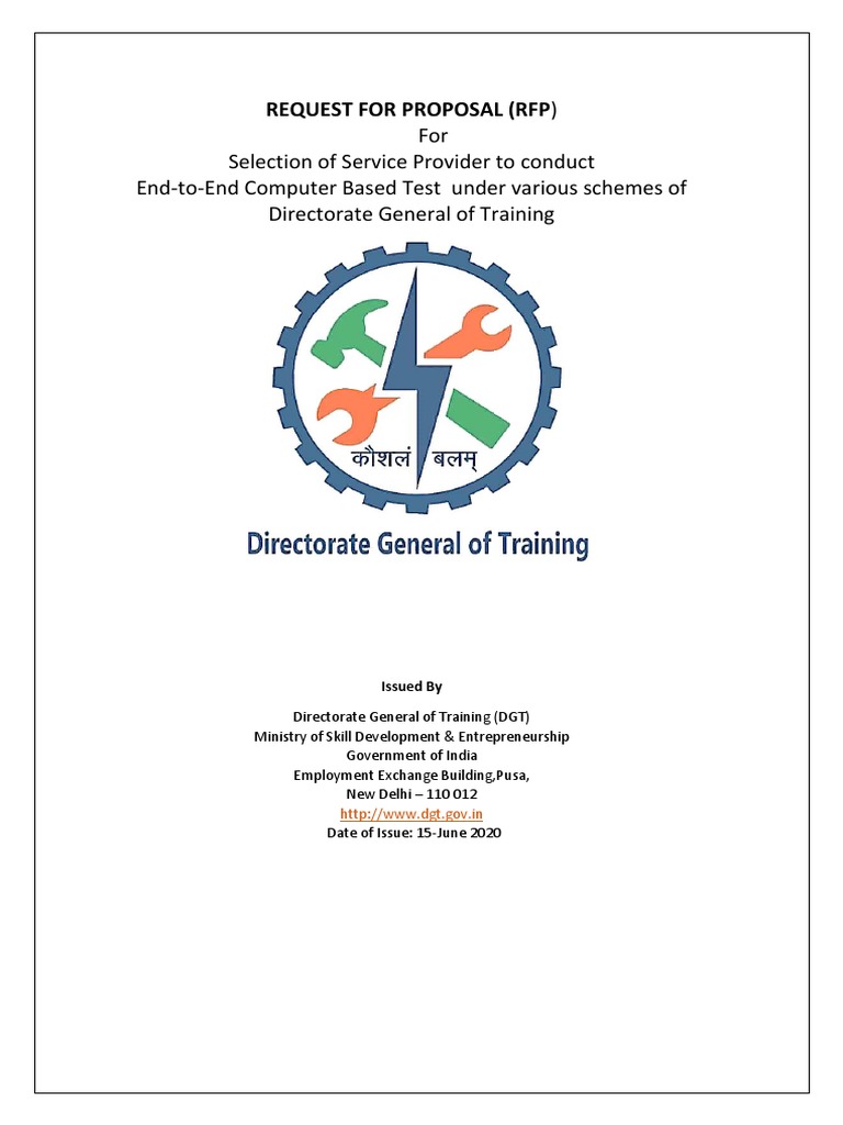 Final RFP PDF | PDF | Request For Proposal | Specification (Technical ...