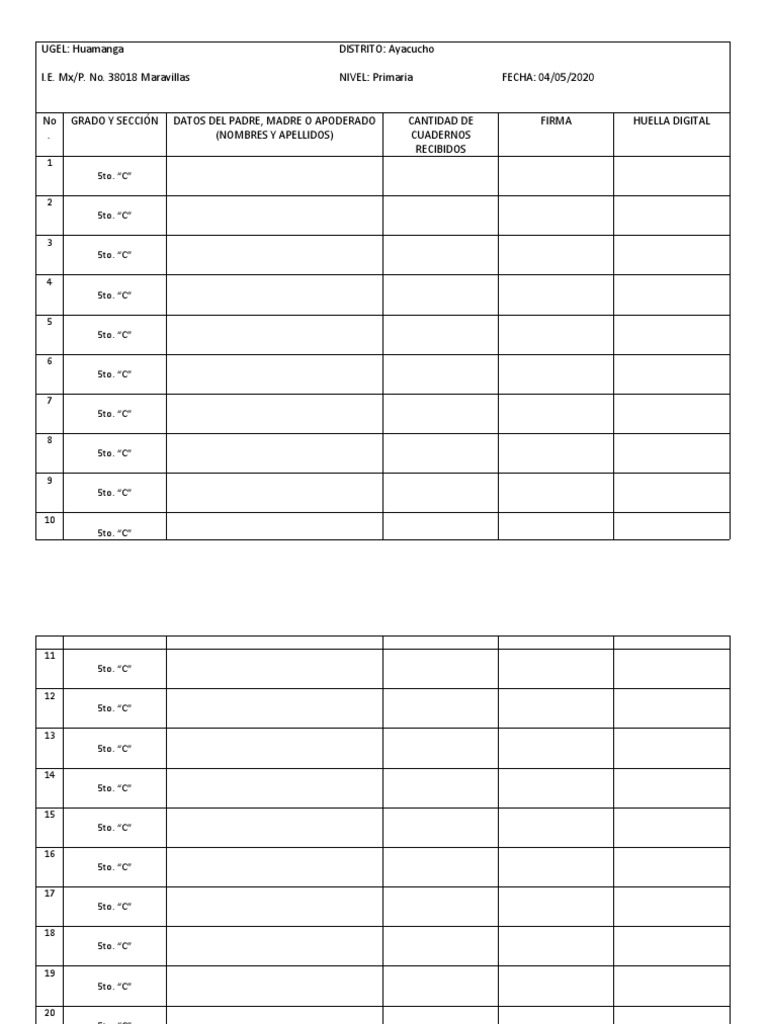 Formato Cuadernos de Trabajo | PDF