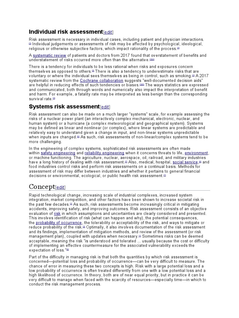 Concept: Individual Risk Assessment | PDF | Risk Assessment | Risk