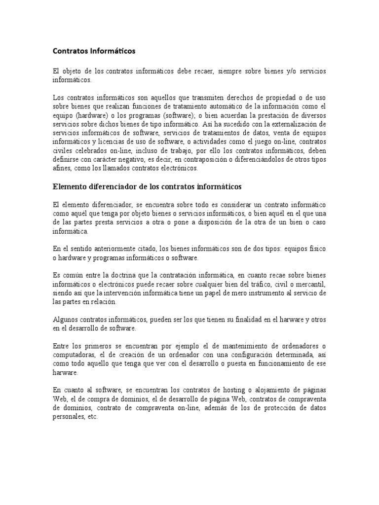 Contratos Informáticos | PDF | Programa de computadora | Programación